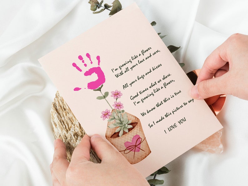 I'm Growing Like a Flower / Hand Handprint Art / Kids Baby | Etsy