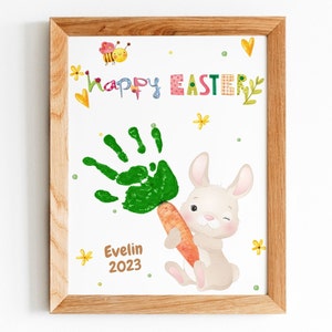 Easter Bunny Handprint Art Project for Kids / Toddler - Etsy