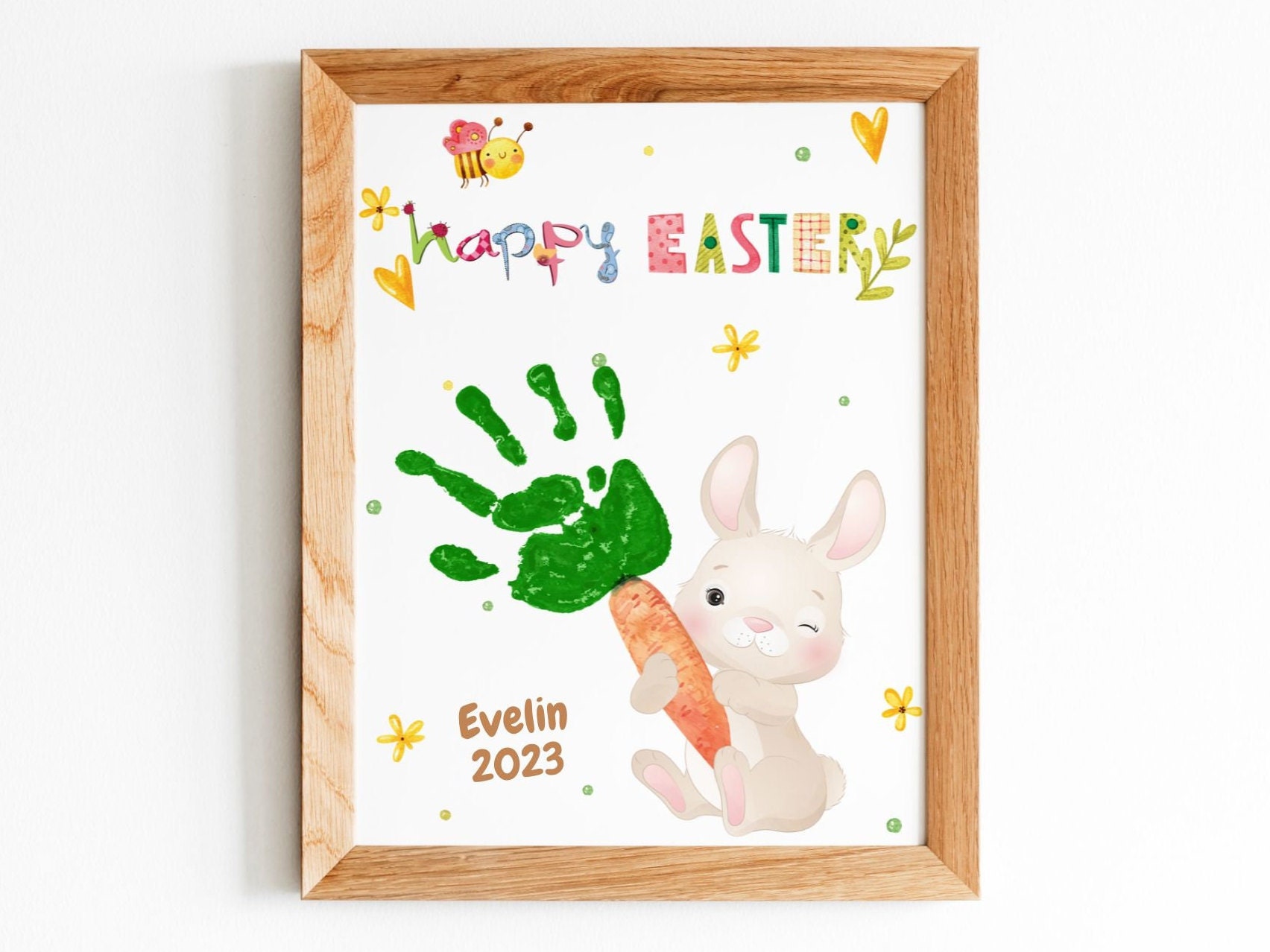 Easter Bunny Handprint Art Project for Kids / Toddler - Etsy