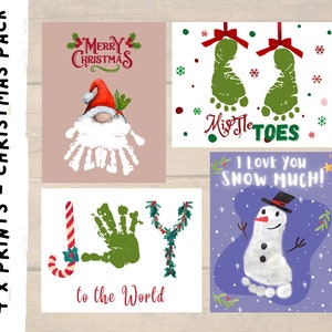 Christmas Pack 4 X PRINTS / Christmas Handprint Poem / Everlasting ...