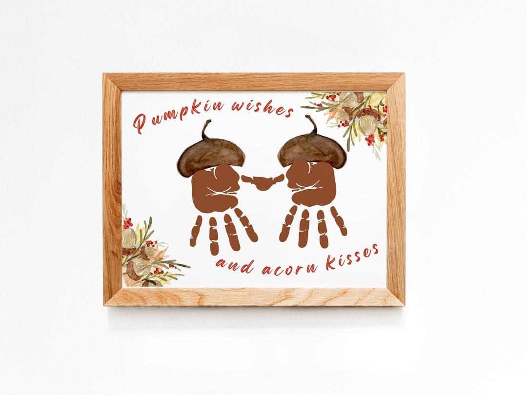 Fall Preschool Arts and Crafts / Acorn Fall Autumn / Handprint - Etsy