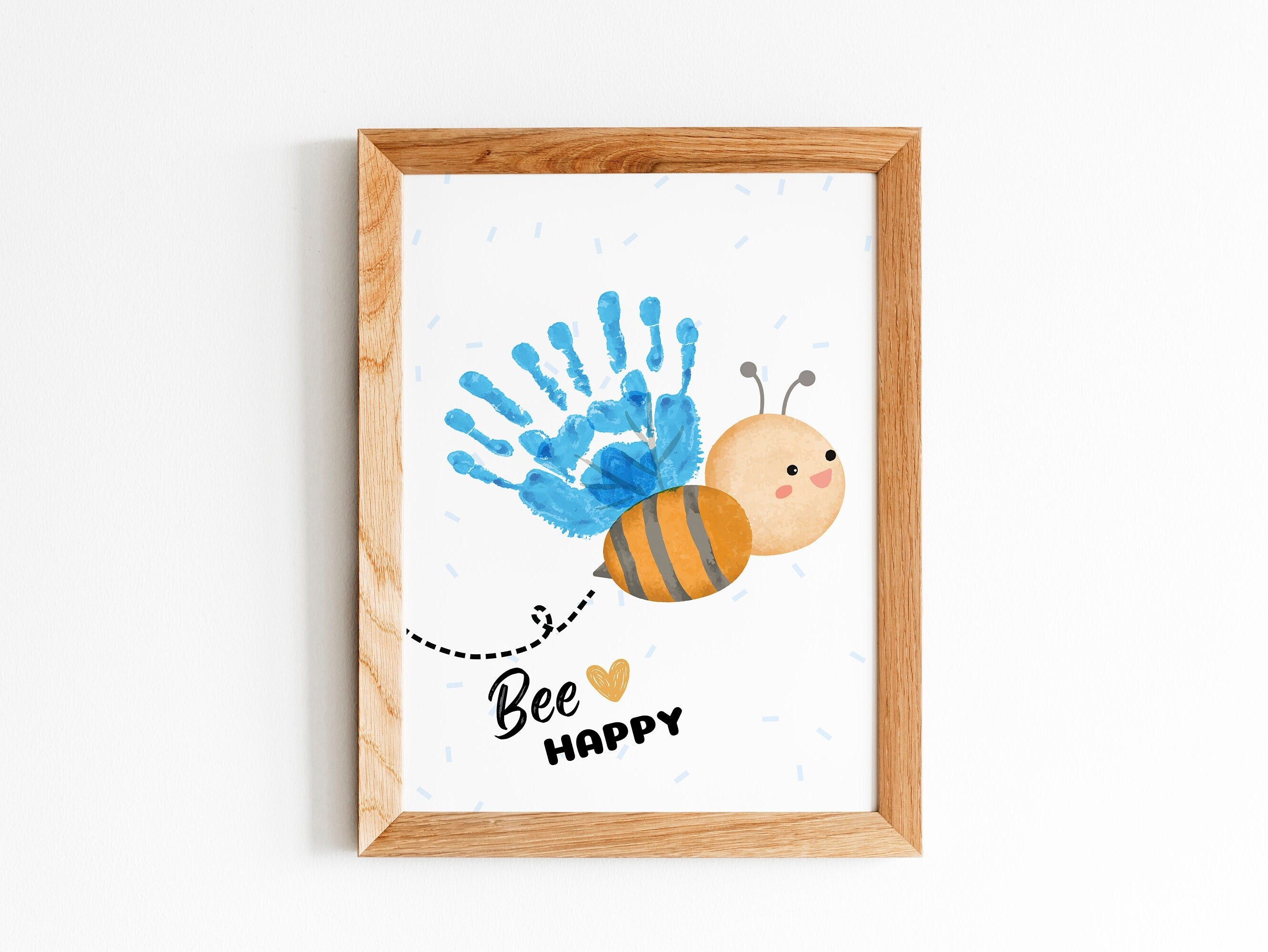 Bee Happy / Handprint Footprint Art / Bumble Bee / Bee - Etsy