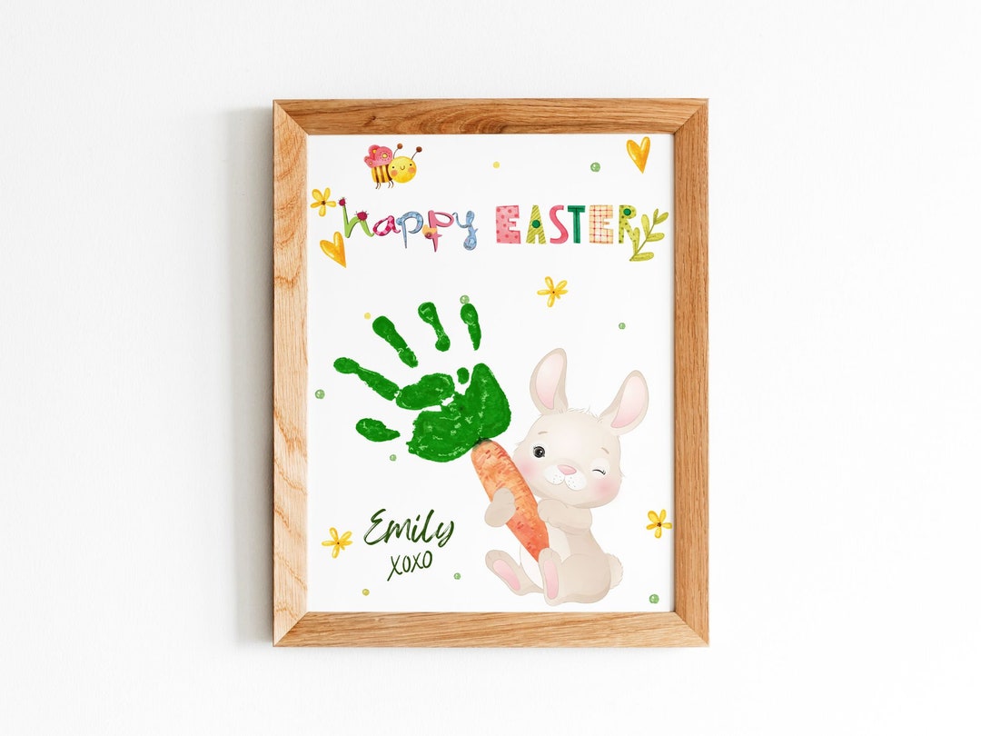 Easter Bunny Handprint Art Project for Kids / Toddler Handprint ...