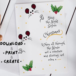 Mouse Christmas / Night Before Xmas Handprint Footprint Art Craft ...