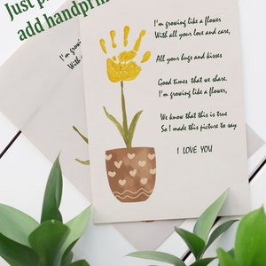 I'm Growing Like a Flower / Hand Handprint Art / Kids Baby Toddler ...