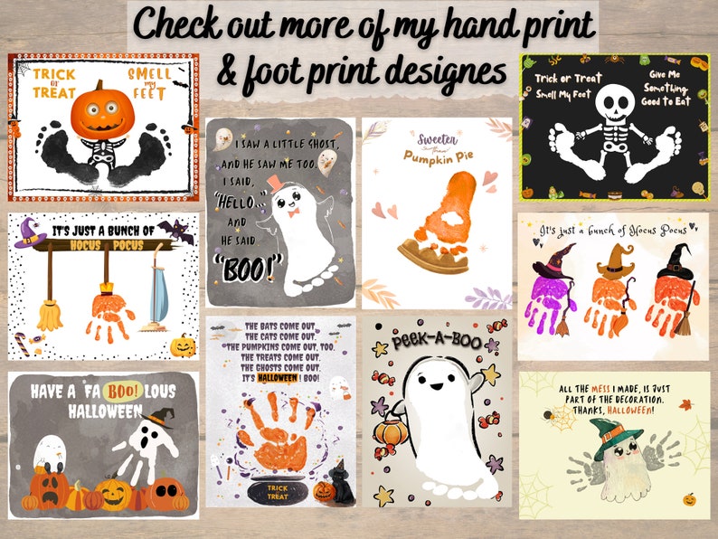 Have a Fa-boo-lous Birthday / Halloween Handprint Card / - Etsy