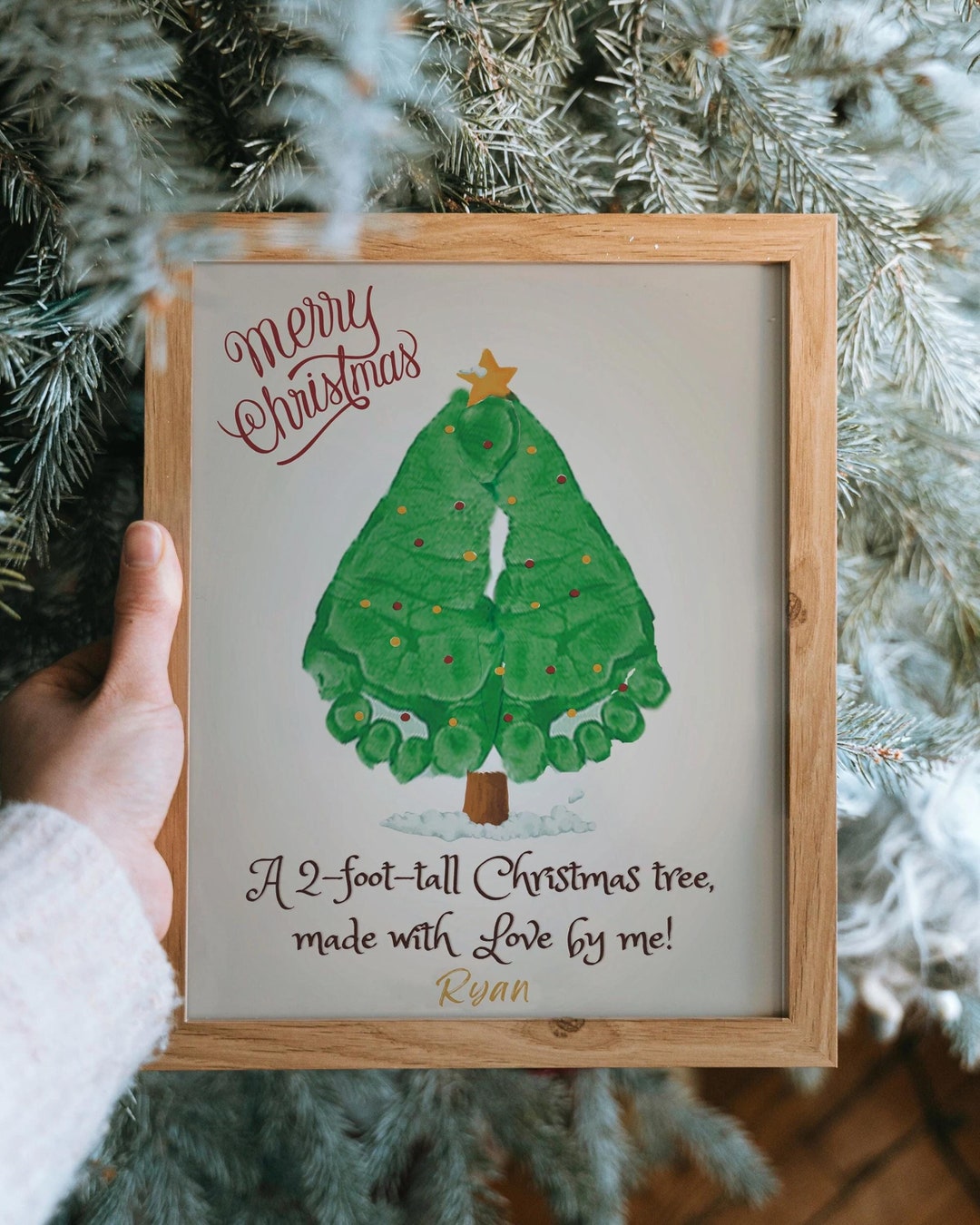 Christmas Poem / Merry Christmas Tree Footprint Handprint / Easy DIY ...