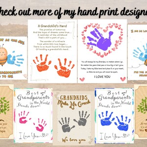 Grandparent's Day / Grandkids Gift / Handprint Art Keepsake / Gift for ...