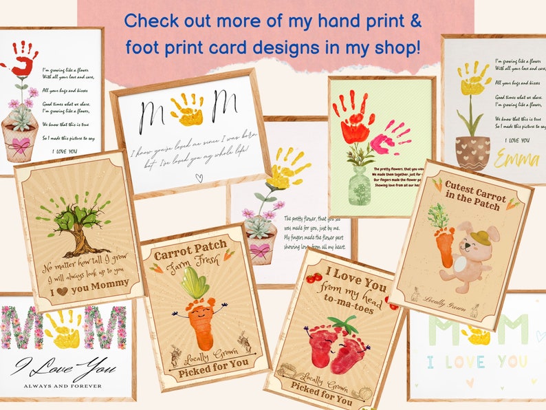 I'm Growing Like a Flower / Hand Handprint Art / Kids Baby | Etsy