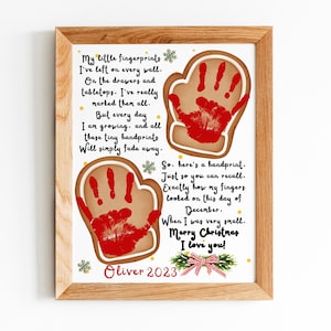 Christmas Handprint Poem / Toddlers Handprint Art / Mittens DIY Kid ...