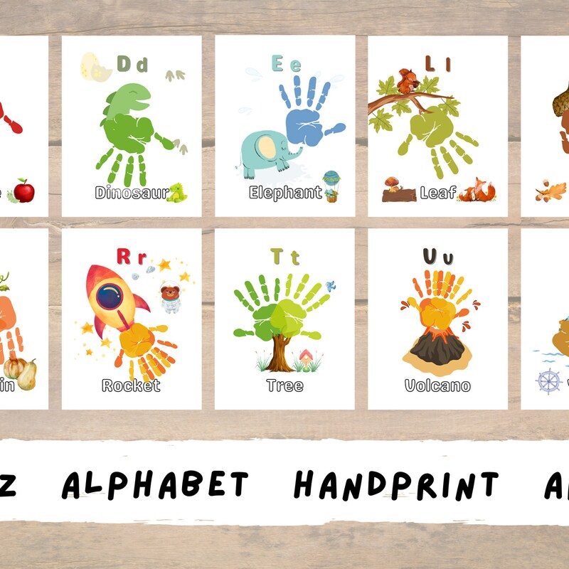 Handprint Alphabet - Etsy