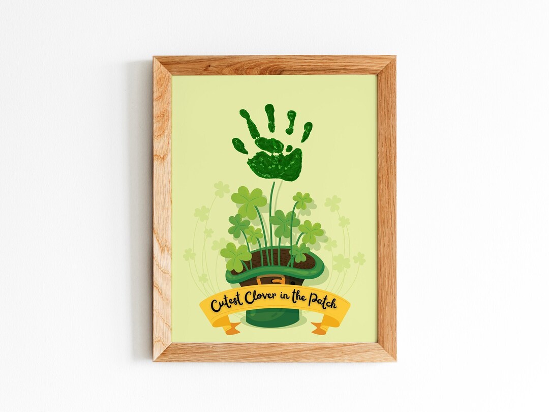Clover Shamrock Handprint St Patrick's Day Craft Art / Cutest in the ...