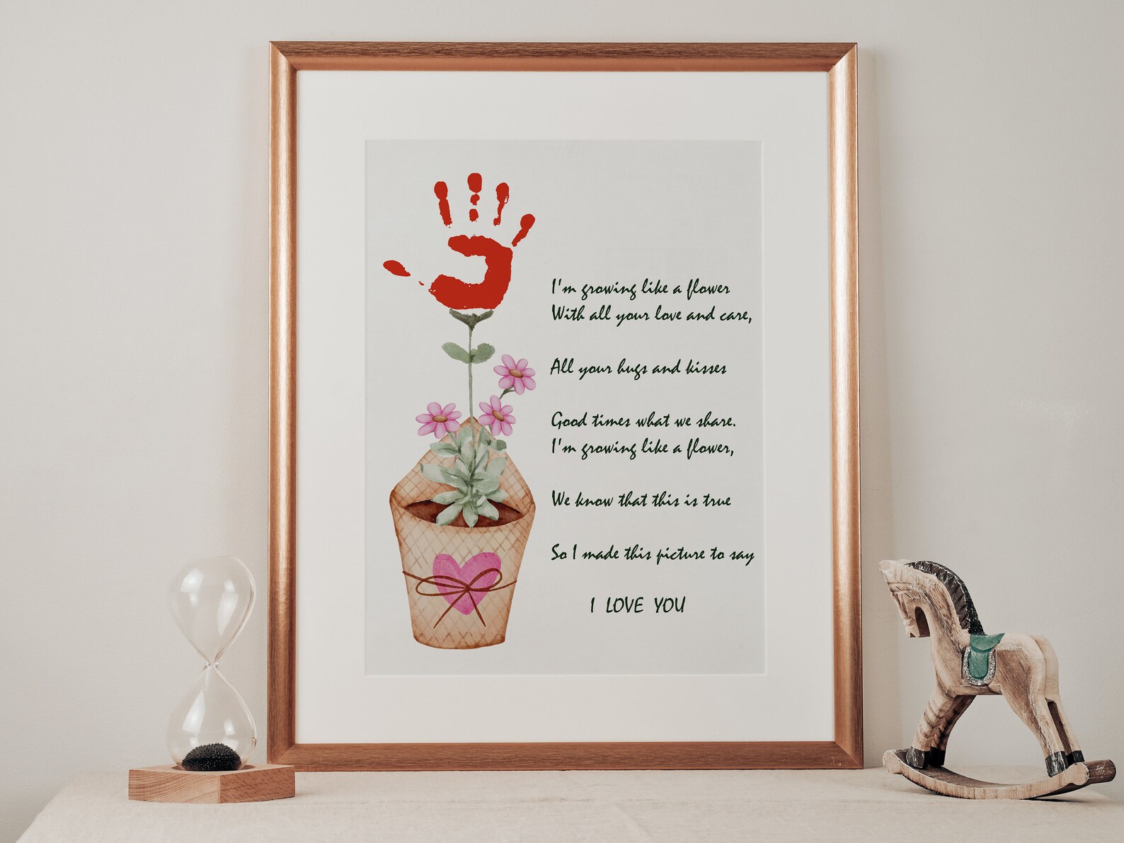 I'm Growing Like a Flower / Hand Handprint Art / Kids Baby | Etsy