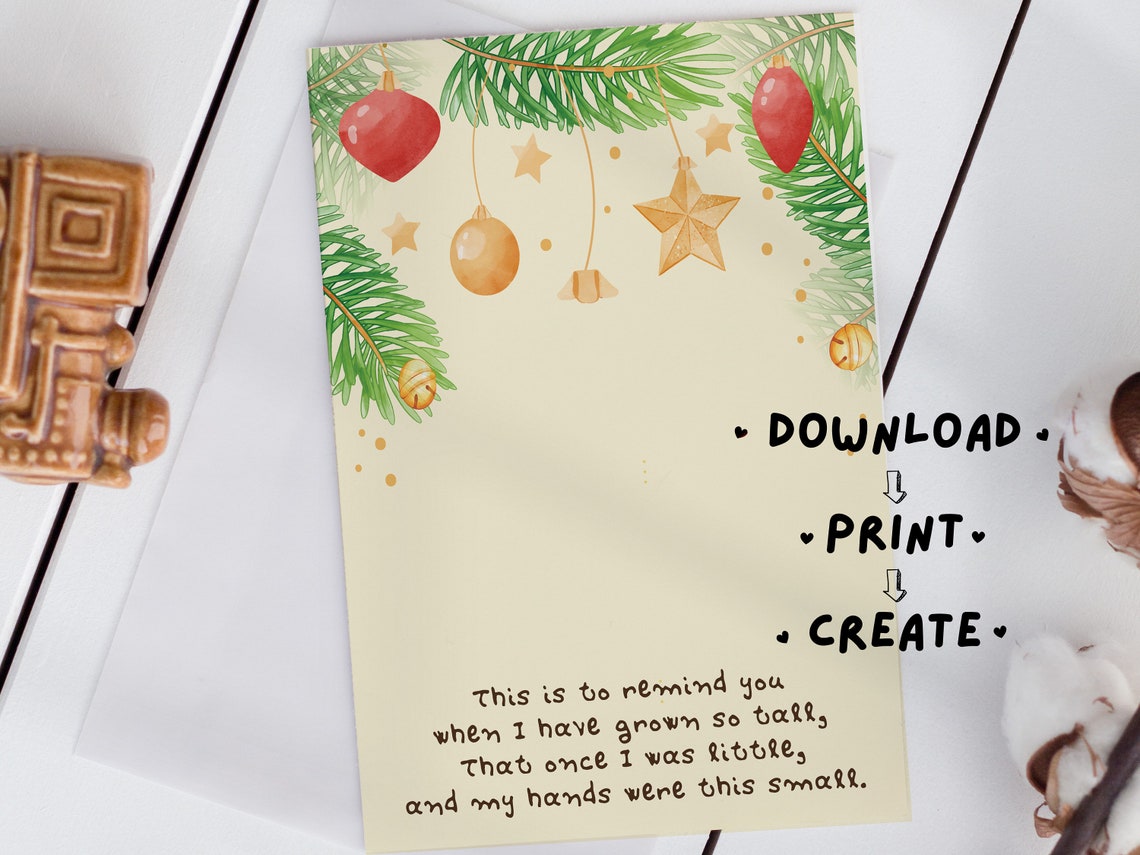 Christmas Handprint Poem / Everlasting Mistletoe / Xmas - Etsy