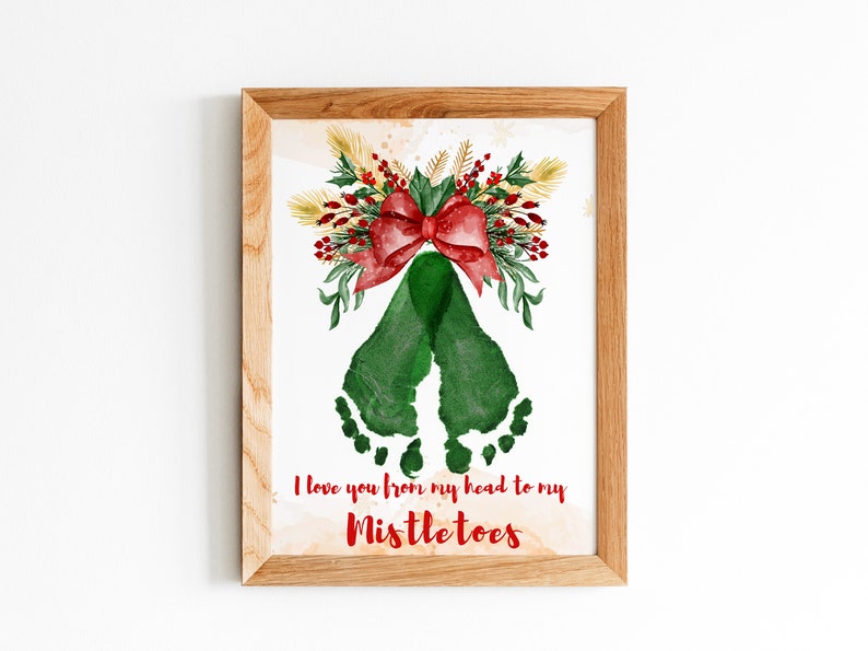 Christmas Handprint Footprint Art Craft Set of 4 / Winter - Etsy
