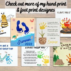 Love Quote Footprint / Handprint Craft Art / Footprint Memory - Etsy