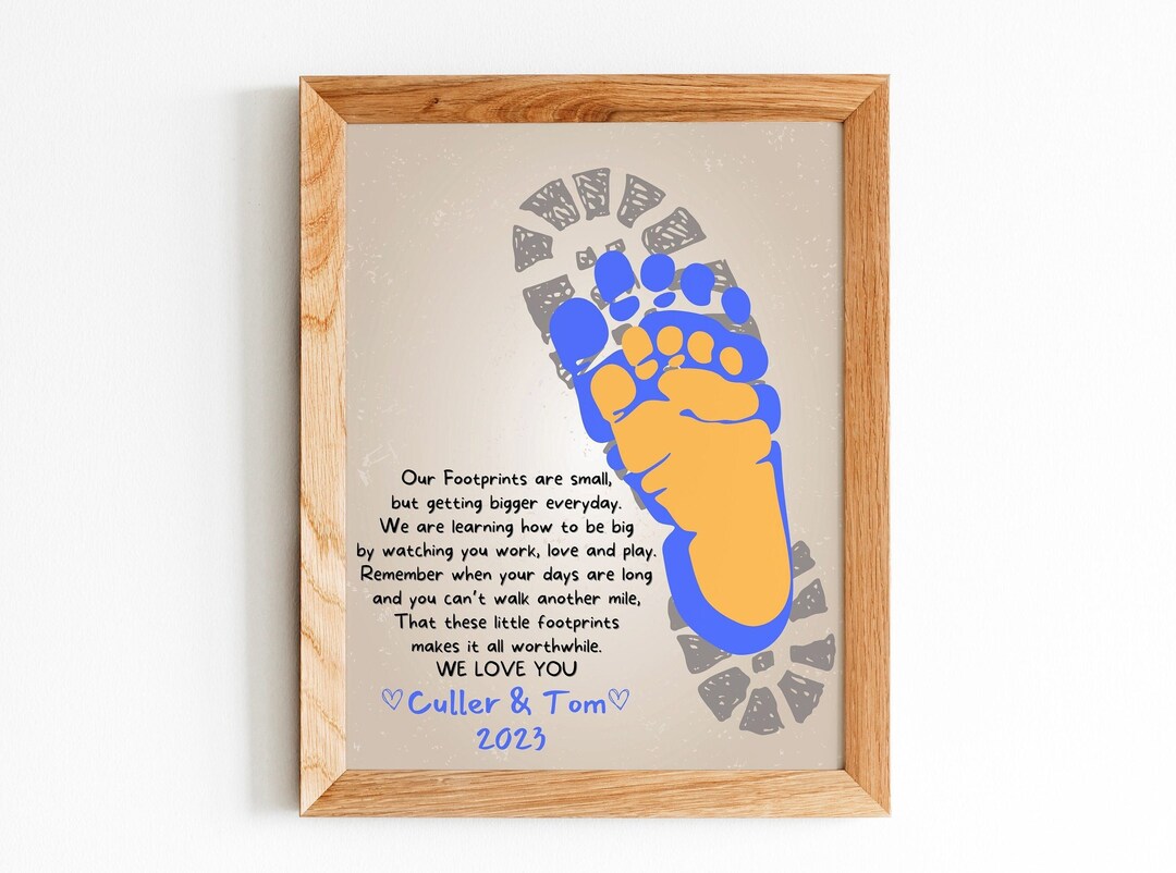 Father's Day Poem Footprint / Following in My Daddy's - Etsy