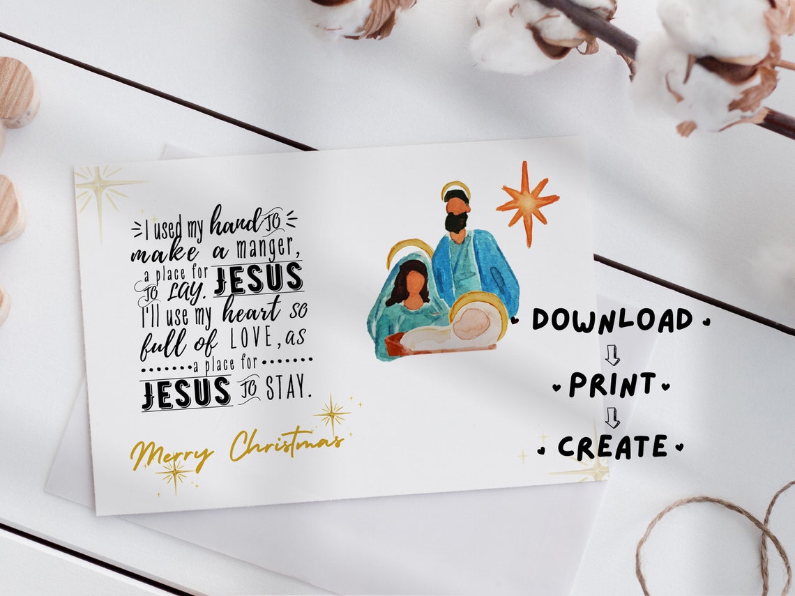 Jesus Nativity Scene Poem Christ is Born Baby Jesus - Etsy