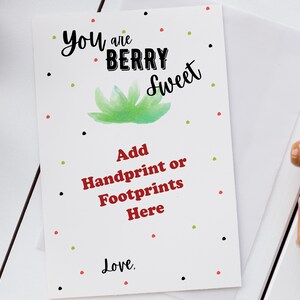 You Are Berry Sweet / Handprint Crafts for Kids / Gift Keepsake DIY ...