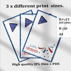 Little Firecracker Footprint Printable Craft Template - 4th of July ...