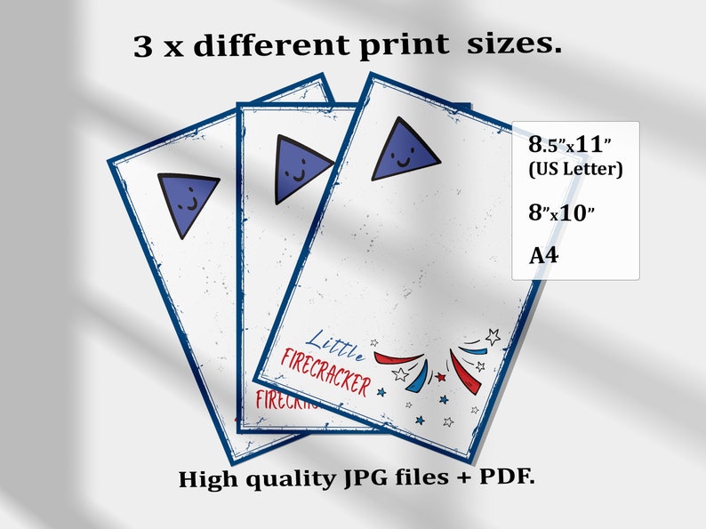 Little Firecracker Footprint Printable Craft Template 4th of - Etsy