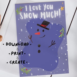 I Love You Snow Much Winter Footprint Craft / Christmas Handprint Art ...