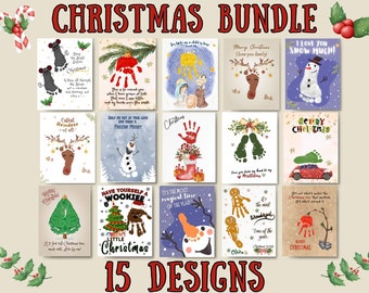 Christmas Pack 4 X PRINTS / Christmas Handprint Poem / Everlasting ...
