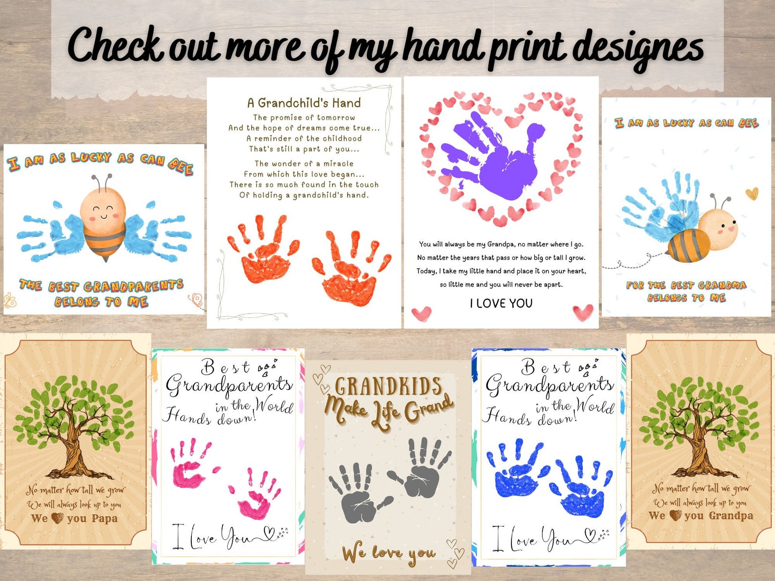 Lucky as Can BEE Grandparents Day Craft / Grandparents Day Handprint ...