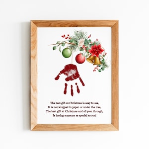 Christmas Handprint Poem / Everlasting Mistletoe / Xmas - Etsy