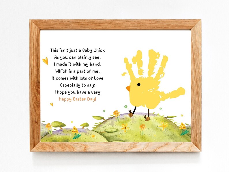 Easter Handprint Poem / Easter Chicken Handprint Art / Easter - Etsy