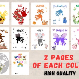My Handprint Coloring Book / Autumn Handprint Book for Baby Toddler ...