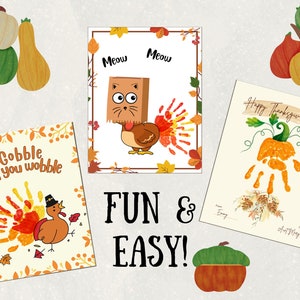 Thanksgiving Handprint Footprint Craft Bundle / Thanksgiving Handprint ...