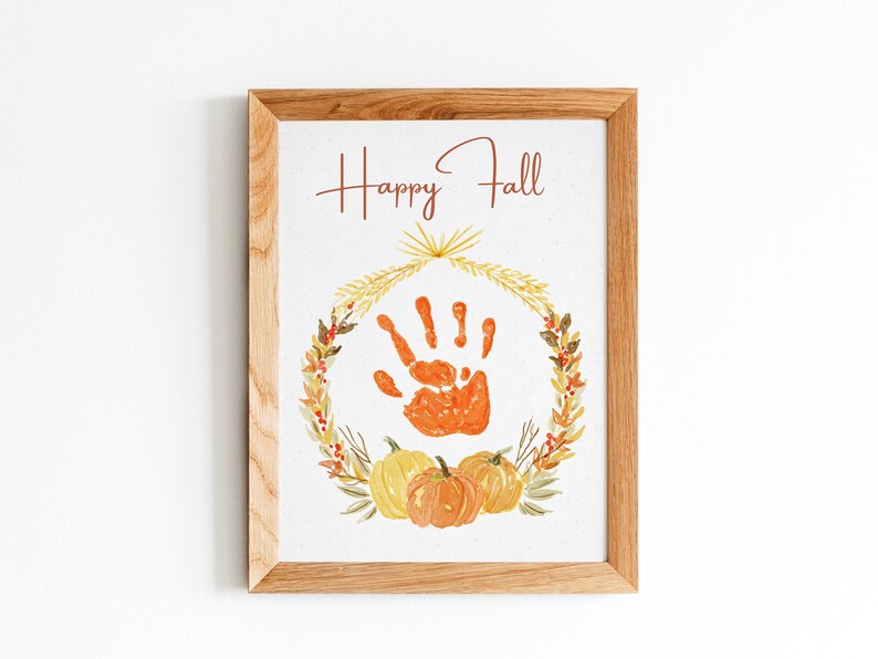 Fall Printable Handprint Template / Crafts for Preschoolers / - Etsy