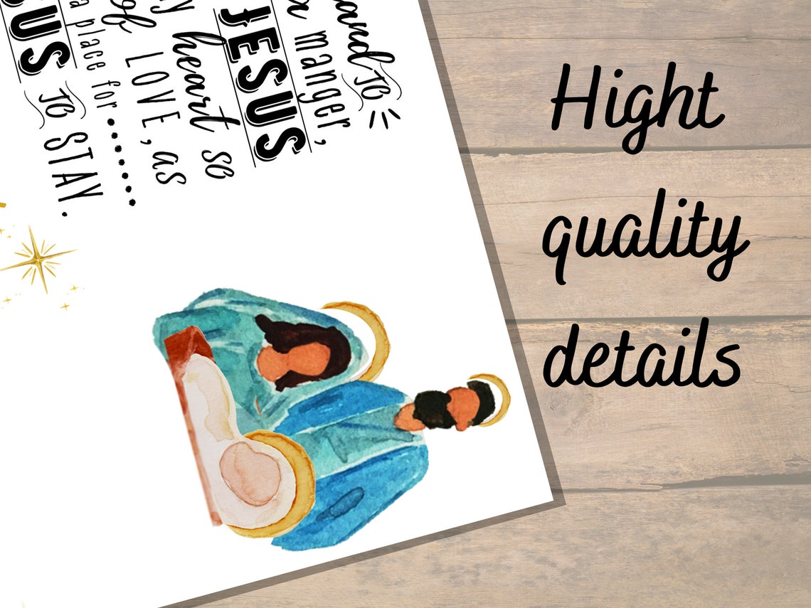 Jesus Nativity Scene Poem Christ is Born Baby Jesus - Etsy