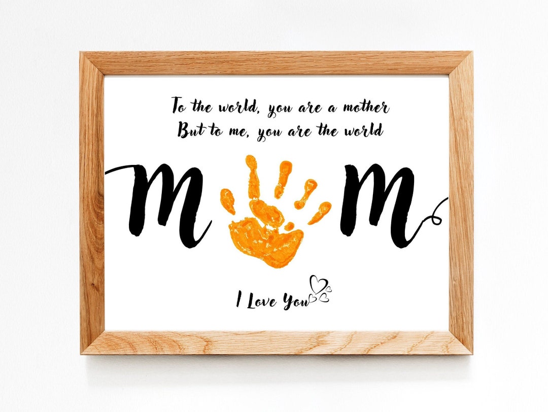 Mom Handprint Art Craft / Hand Handprint Art / Kids Baby Toddler ...