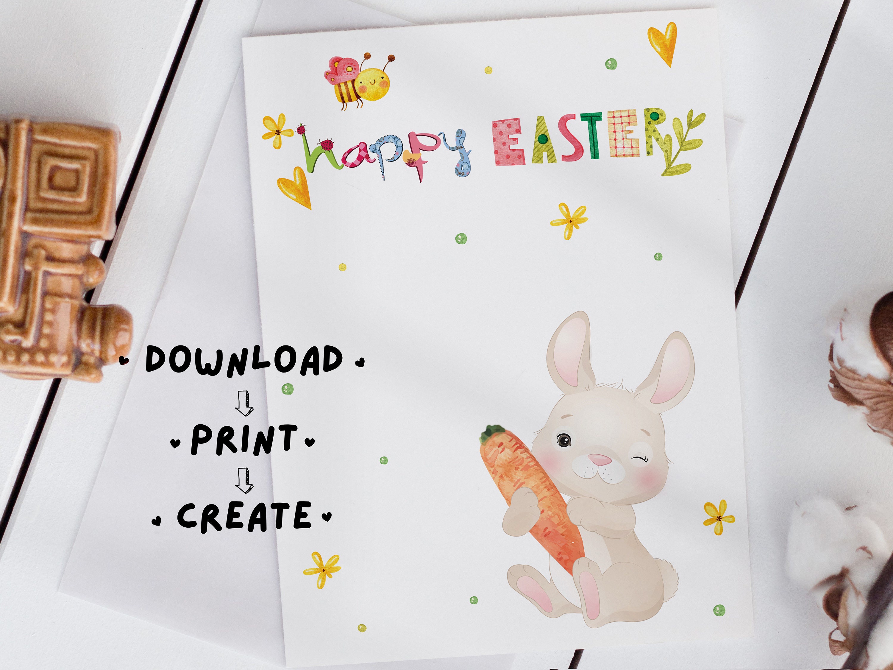 Easter Bunny Handprint Art Project for Kids / Toddler - Etsy