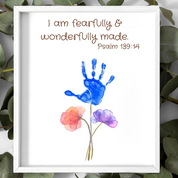 I Am Fearfully and Wonderfully Made Craft - Etsy Australia