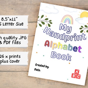 Alphabet Handprint Art / My Handprint Alphabet Book / Baby Toddler ...