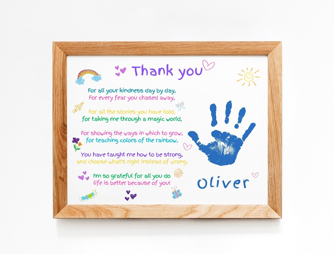 Kids Poem to Nanny, Daycare Poem, Babysitter Poem, Kindergarten or Pre ...