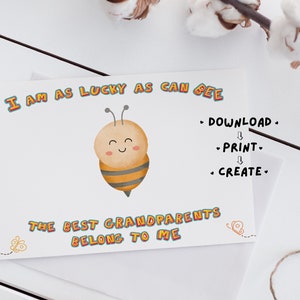 Lucky as Can BEE Grandparents Day Craft / Grandparents Day Handprint ...