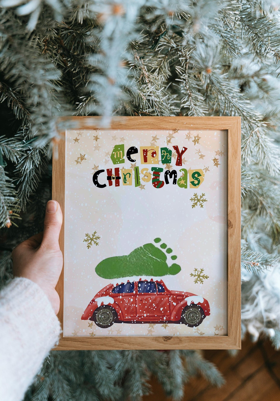 Truck Handprint Footprint Christmas Craft / Baby's First Christmas ...