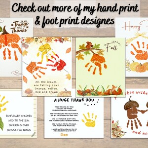 Autumn Fall Poem / Handprint Art / Leaves Leafs Season / - Etsy