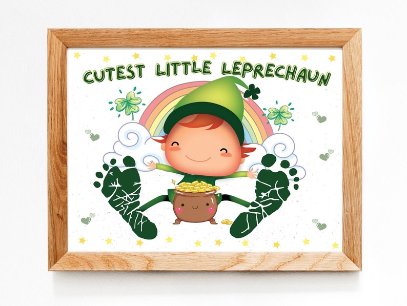 Cutest Little Leprechaun Footprint / St. Patrick's Day - Etsy