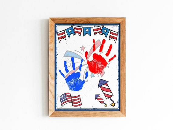 USA Handprint Art / America American / Kids Baby Toddler / - Etsy