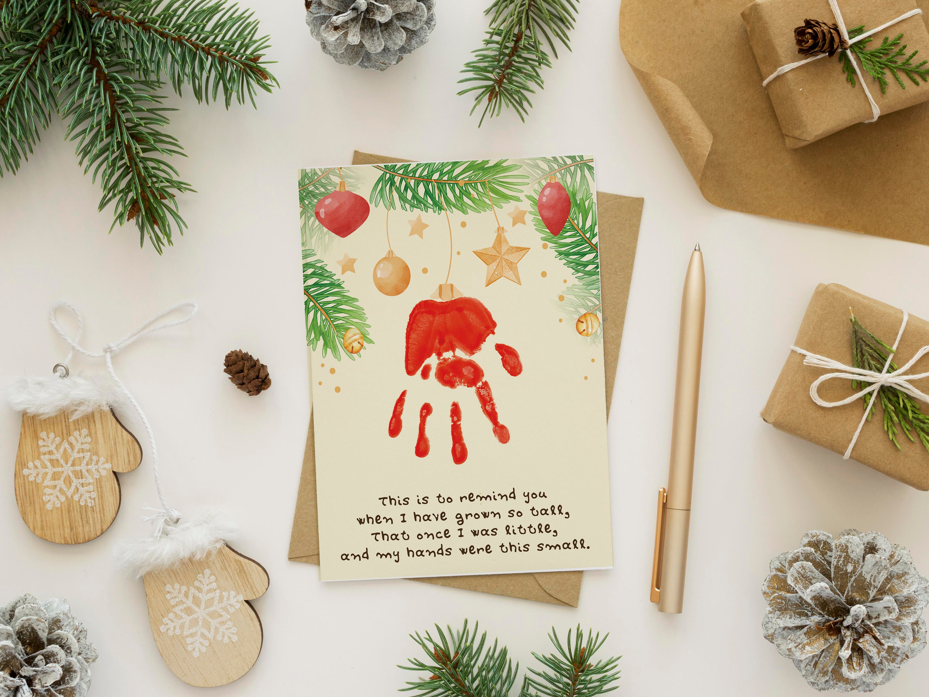 Christmas Handprint Poem / Everlasting Mistletoe / Xmas - Etsy UK