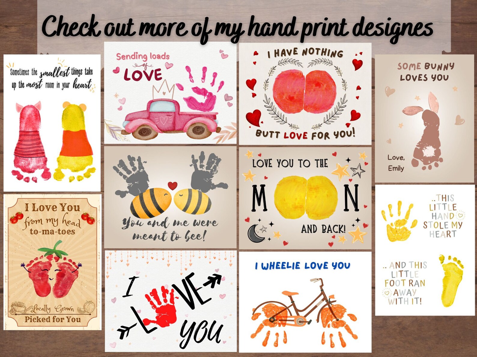 Love Quote Footprint / Handprint Craft Art / Footprint Memory - Etsy