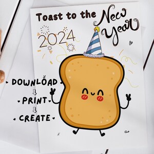 New Year Footprint Keepsake / Toast to the New Year Footprint Art ...