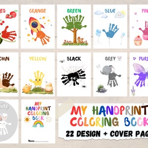 My Handprint Coloring Book / Handprint Book for Baby Toddler Child ...