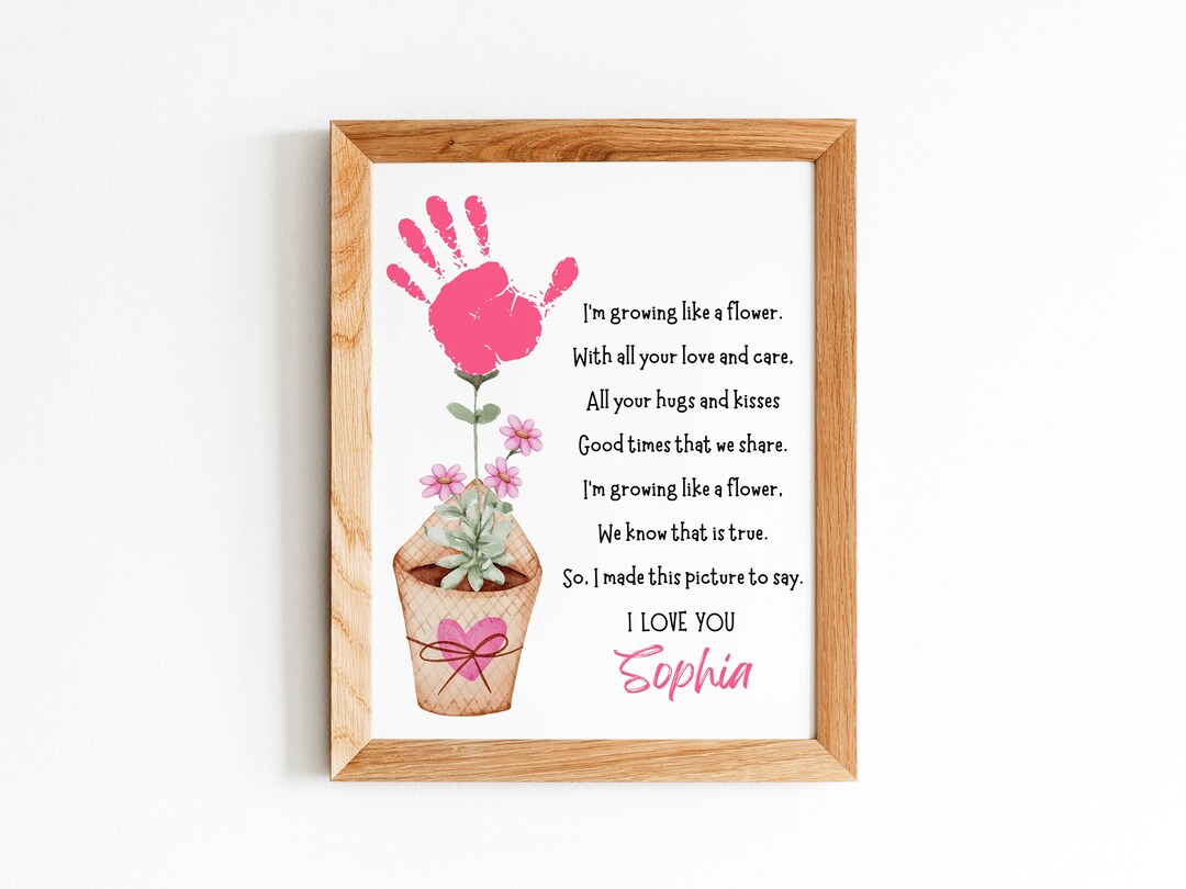 I'm Growing Like a Flower / Hand Handprint Art / Kids Baby Toddler ...