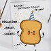 EDITABLE Birthday Toast Handprint Footprint Craft / Birthday Card for ...